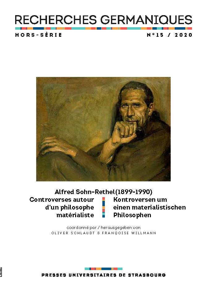 Alfred Sohn-Rethel (1899-1990). Controverses autour d’un philosophe ...